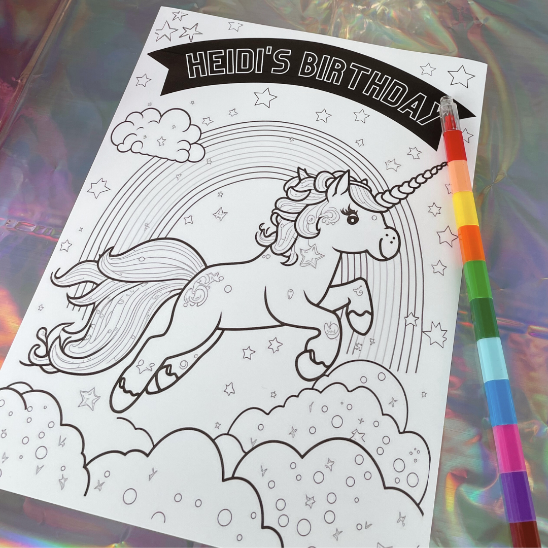 Free Coloring Page Template Downloads for Kids Parties - The Savvy Swaréy