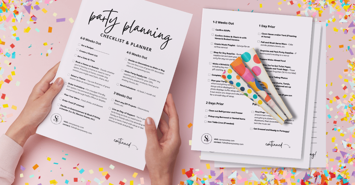The Ultimate DIY Party Checklist by The Savvy Swaréy